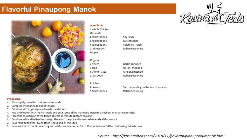 Flavorful Pinaupong Manok